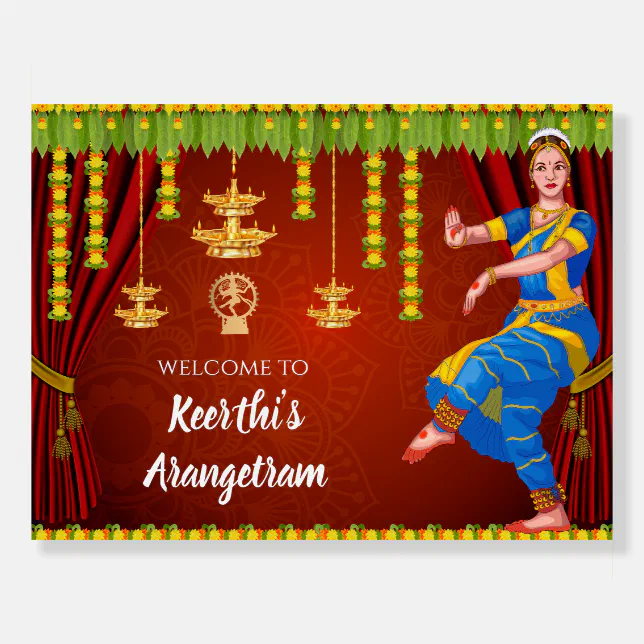 Welcome Arangetram signs & Bharatnatyam signs | Zazzle