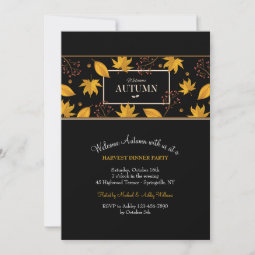 Welcome Autumn Banner Sable Invitation | Zazzle