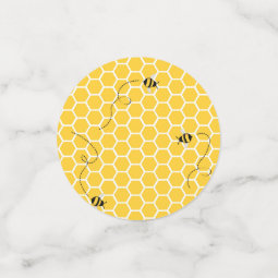 Welcome Baby Bee Table Confetti Honeycomb Design | Zazzle