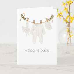 Welcome Baby Boho Congratulations Card | Zazzle