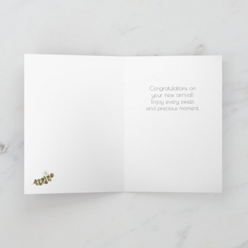 Welcome Baby Boho Congratulations Card | Zazzle