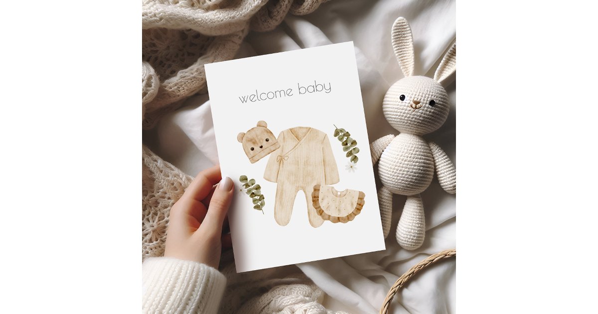 Welcome Baby Boho Congratulations Card | Zazzle