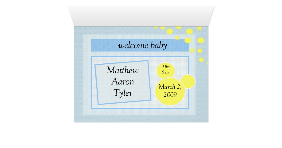 Welcome Baby Boy Invitations