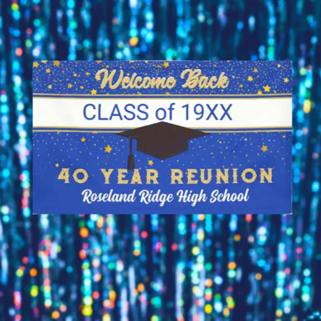 Welcome Back 40 yr Class Reunion Banner | Zazzle