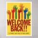 Welcome Back. ASL poster. Poster | Zazzle