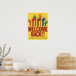 Welcome Back. ASL poster. Poster | Zazzle