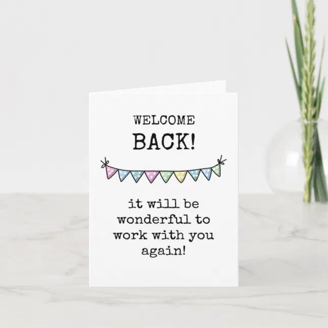 Welcome Back Card | Zazzle