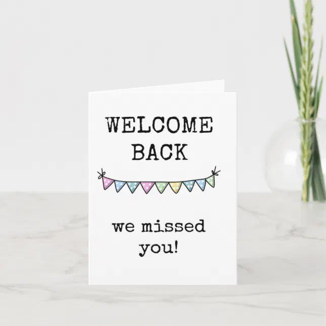 Welcome Back Card | Zazzle