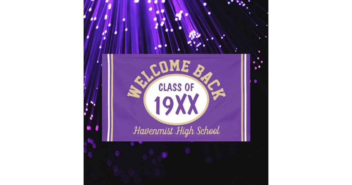 Welcome Back Class reunion banner | Zazzle