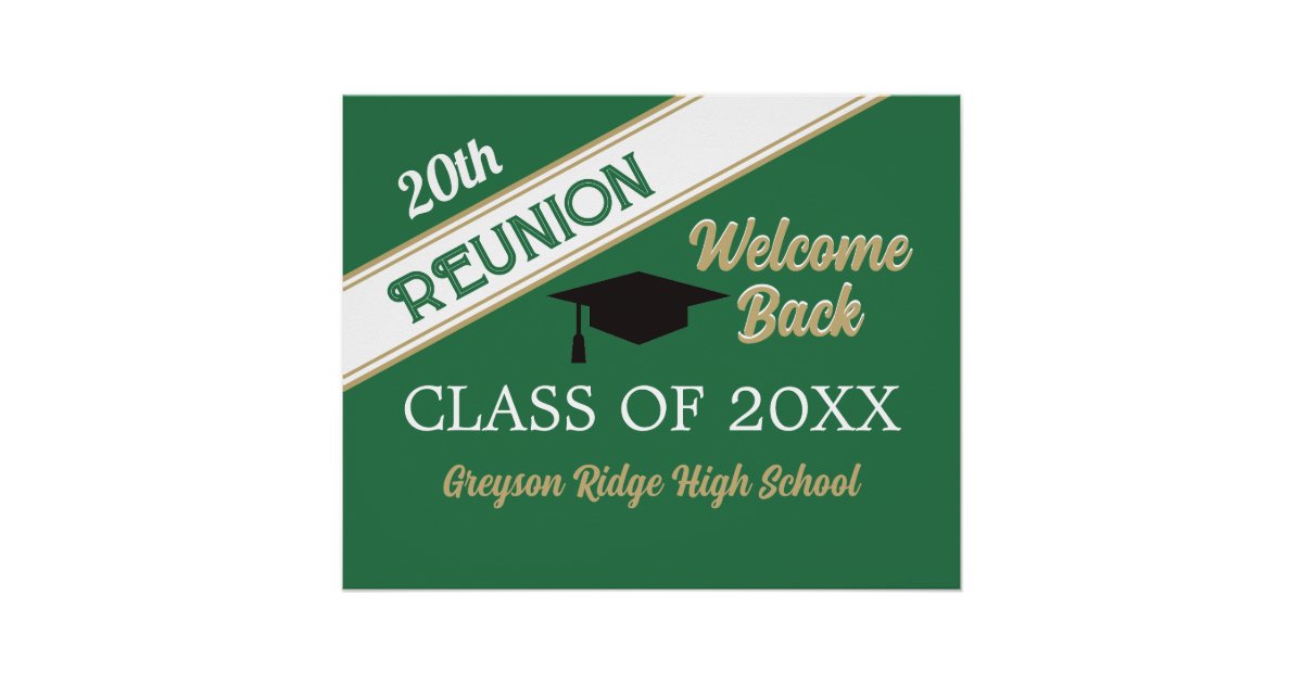 Welcome Back Class Reunion Poster | Zazzle