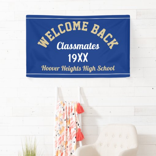 Welcome Back Classmates Class reunion banner | Zazzle