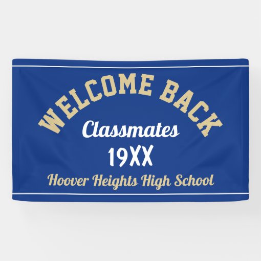 Welcome Back Classmates Class reunion banner | Zazzle