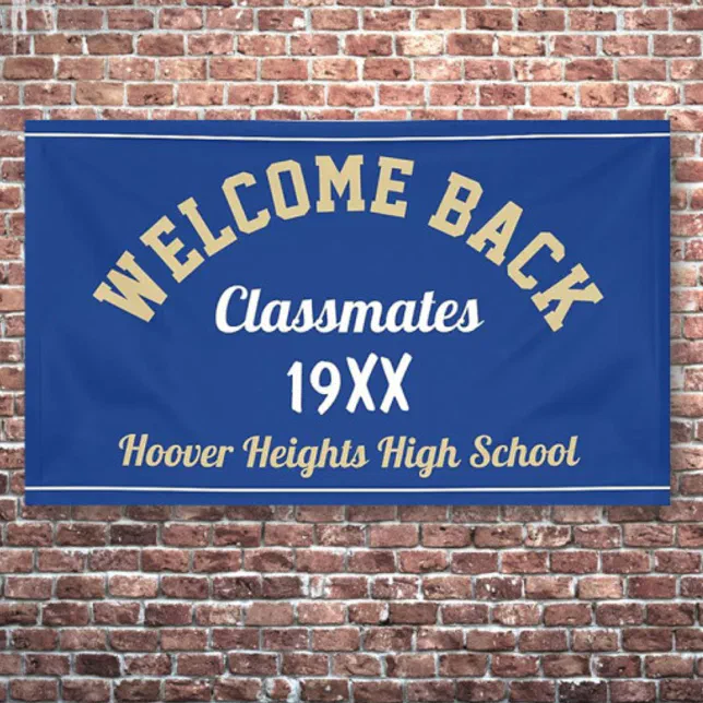 Welcome Back Classmates Class reunion banner | Zazzle