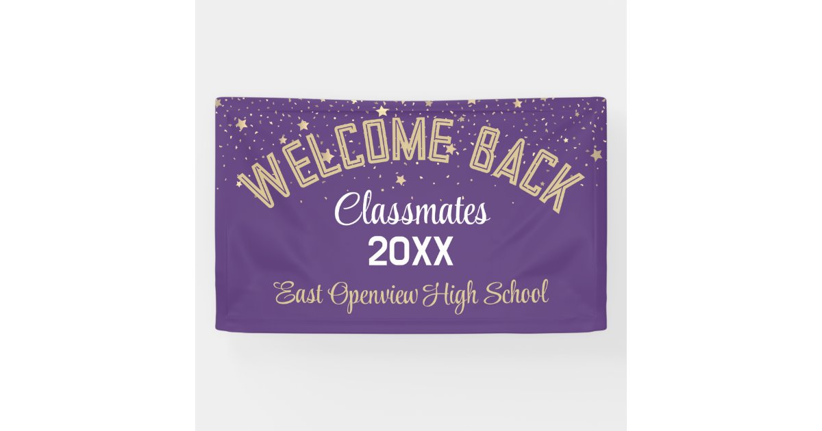 Welcome Back Classmates! Custom reunion banner | Zazzle