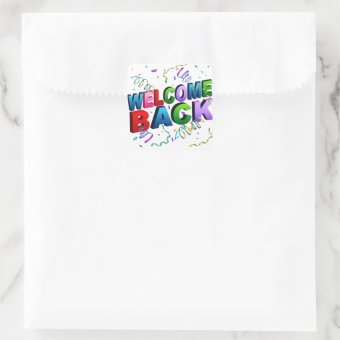 Welcome Back Confetti Stickers | Zazzle