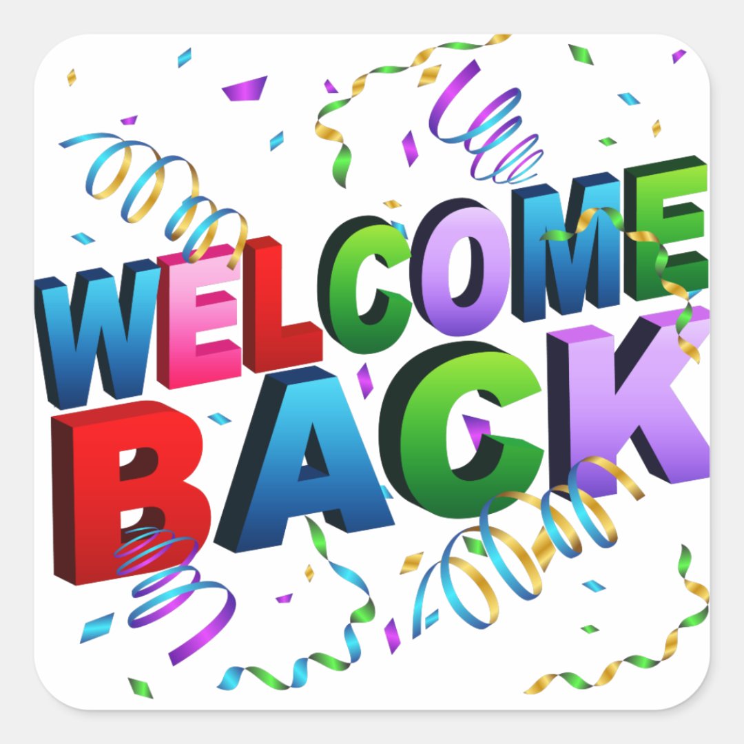 Welcome Back Confetti Stickers | Zazzle