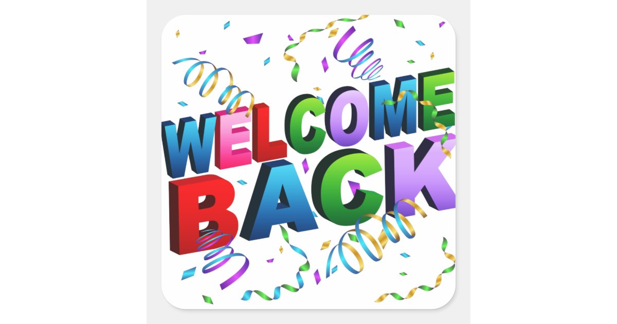 Welcome Back Confetti Stickers | Zazzle