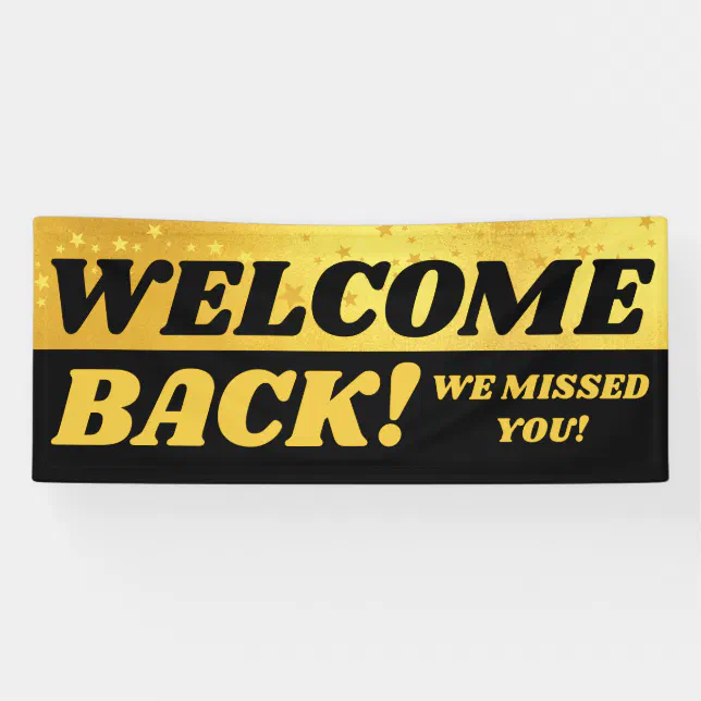 Welcome Back customer employee student re-opening Banner | Zazzle