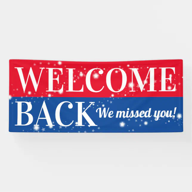 Welcome Back customer or employee re-opening Banner | Zazzle