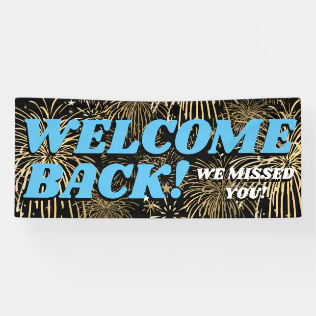 Welcome Back customer or employee re-opening Banner | Zazzle