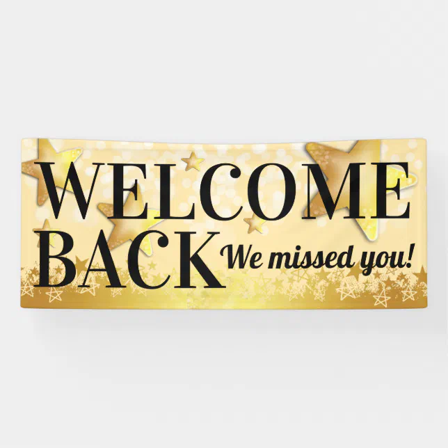 Welcome Back customer or employee re-opening Banner | Zazzle