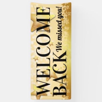Welcome Back customer or employee re-opening Banner | Zazzle