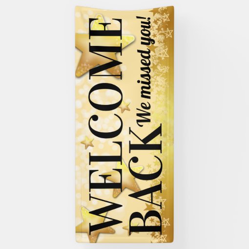 Welcome Back customer or employee re-opening Banner | Zazzle