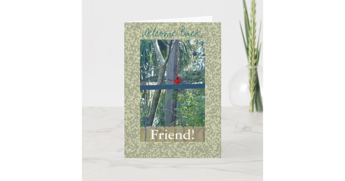 Welcome Back, Friend! Card | Zazzle