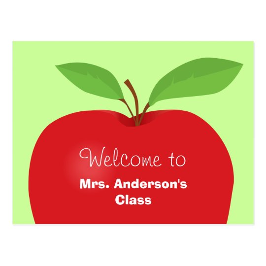 Welcome back from teacher postcard | Zazzle.com