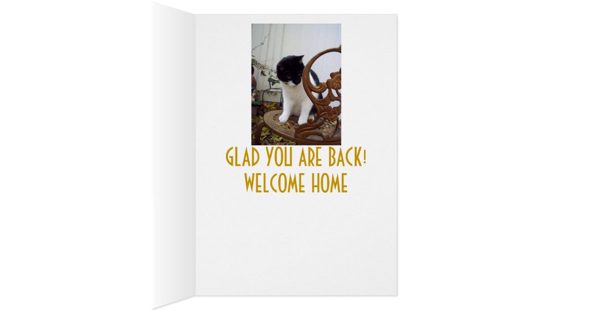 WELCOME BACK HOME CARD | Zazzle