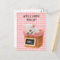 Welcome back puppy postcard | Zazzle