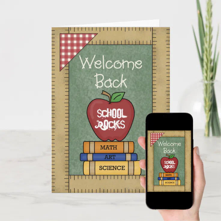 Welcome Back School Rocks Greeting Card | Zazzle