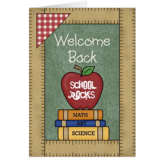 Welcome Back School Rocks Greeting Card | Zazzle.com
