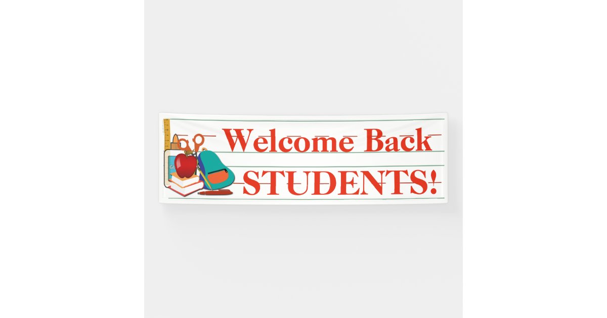 Welcome Back Students customizable school banner | Zazzle