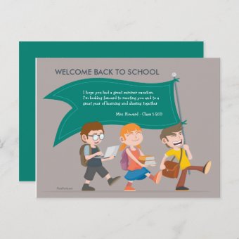 Welcome Back Teacher's Postcard | Zazzle