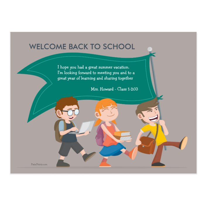 Welcome Back Teacher's Postcard | Zazzle.com