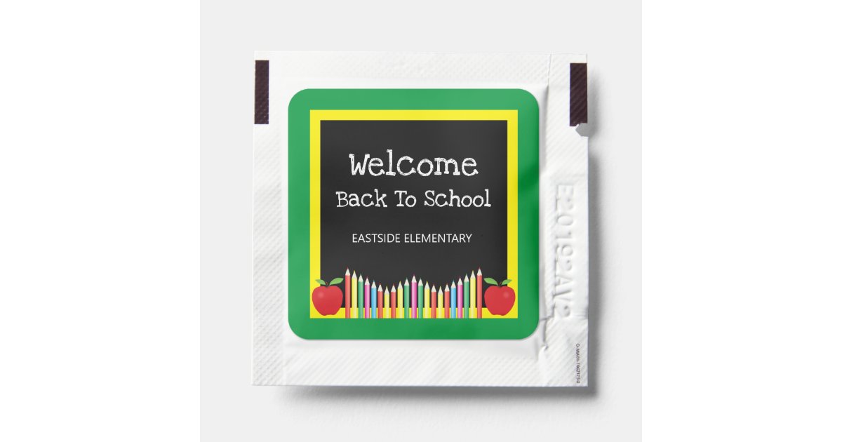 Welcome Back To School Apple Colored Pencils Hand Sanitizer Packet | Zazzle