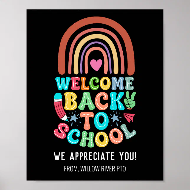 Welcome Back to School – Bright & Fun Classroom Poster | Zazzle