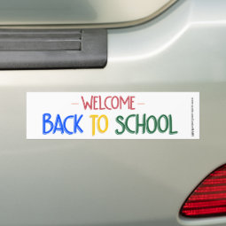 Welcome Back To School! Bumper Sticker | Zazzle