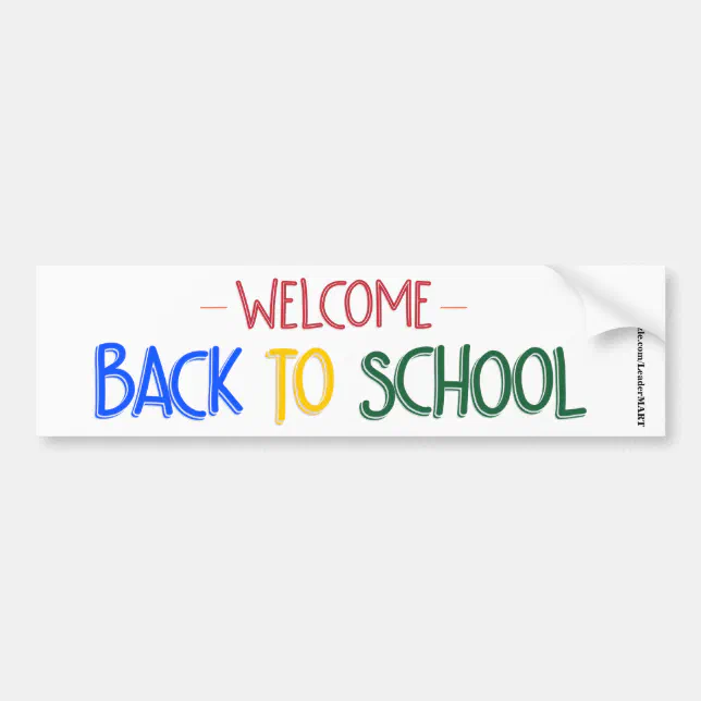 Welcome Back To School! Bumper Sticker | Zazzle