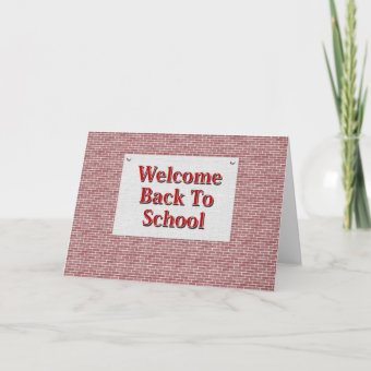 Welcome Back To School Card | Zazzle