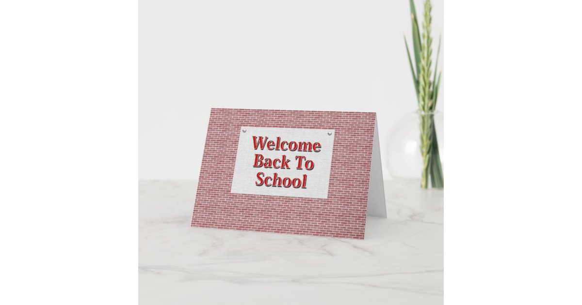 Welcome Back To School Card | Zazzle