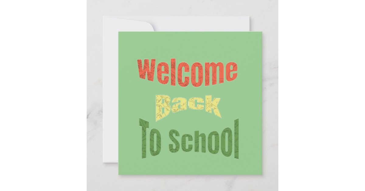 Welcome-Back-To-School Card | Zazzle