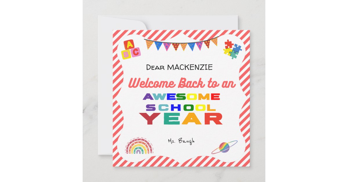 Welcome Back to School Card | Zazzle