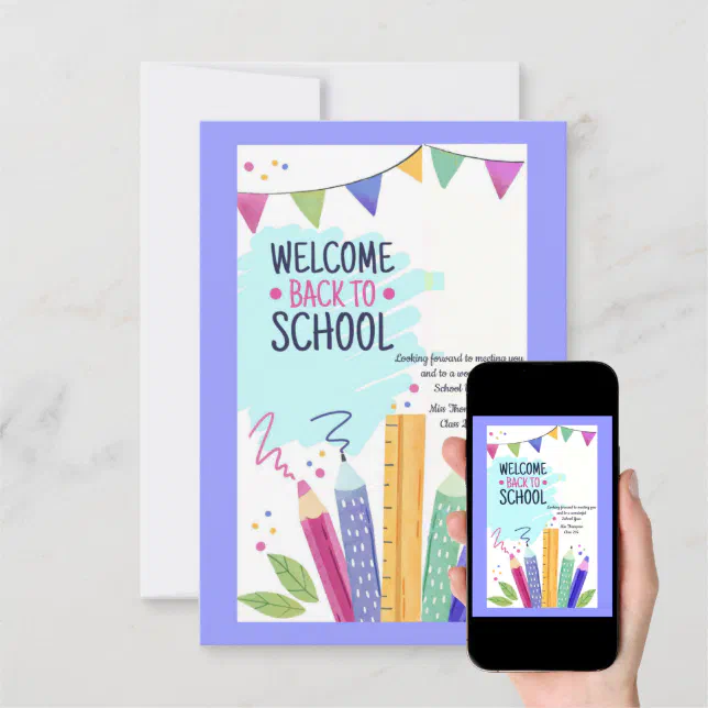 Welcome Back to School Card | Zazzle