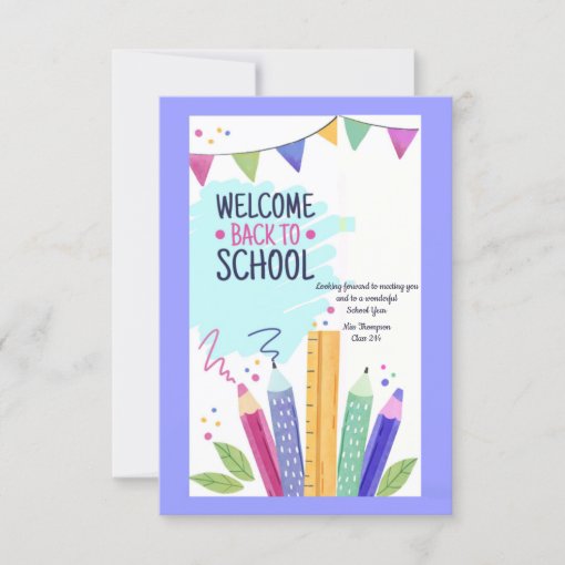 Welcome Back to School Card | Zazzle