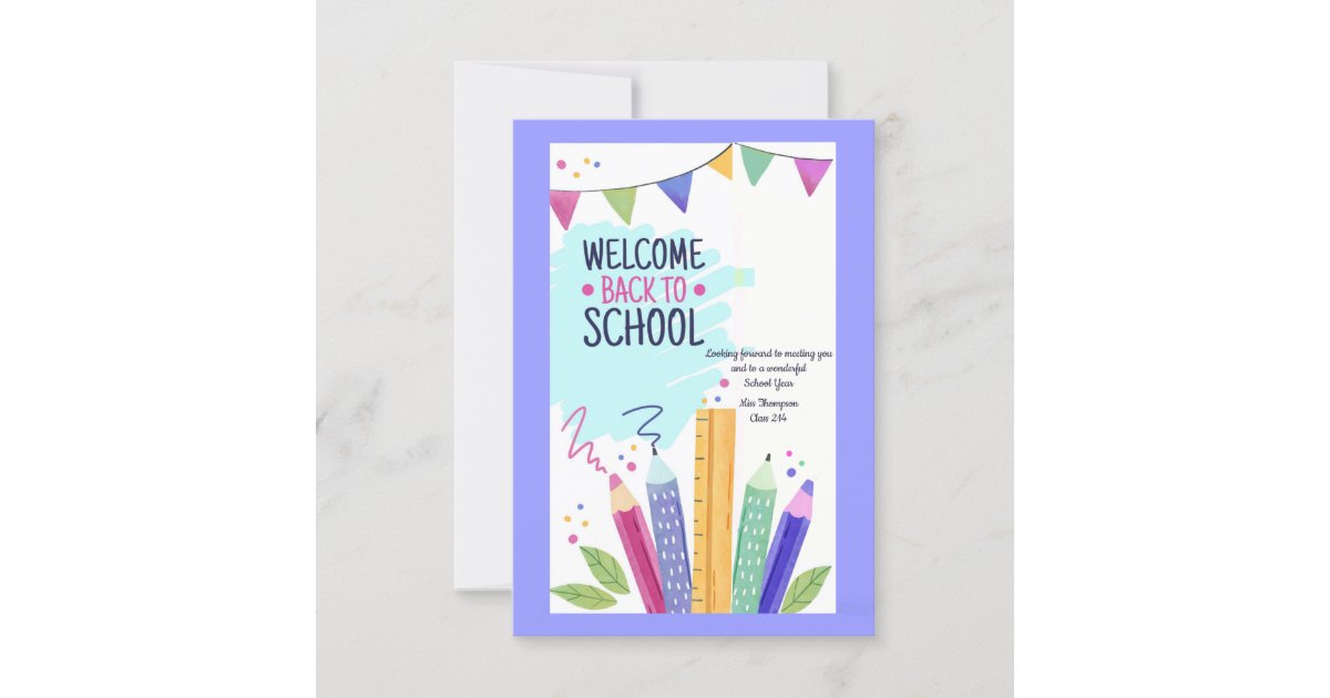 Welcome Back to School Card | Zazzle