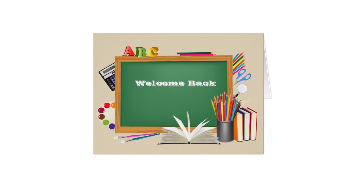 Welcome back to school Chalk Board | Zazzle