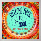 Welcome Back to School Colorful Classroom Poster | Zazzle