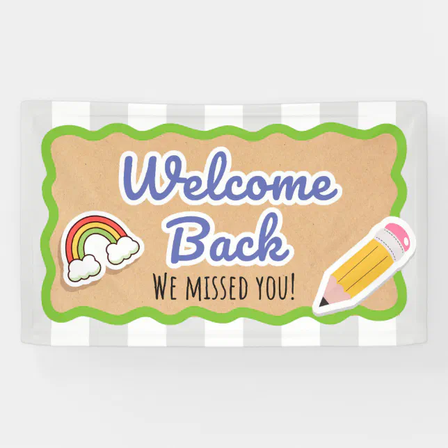 Welcome Back to School First Day Classroom Banner | Zazzle